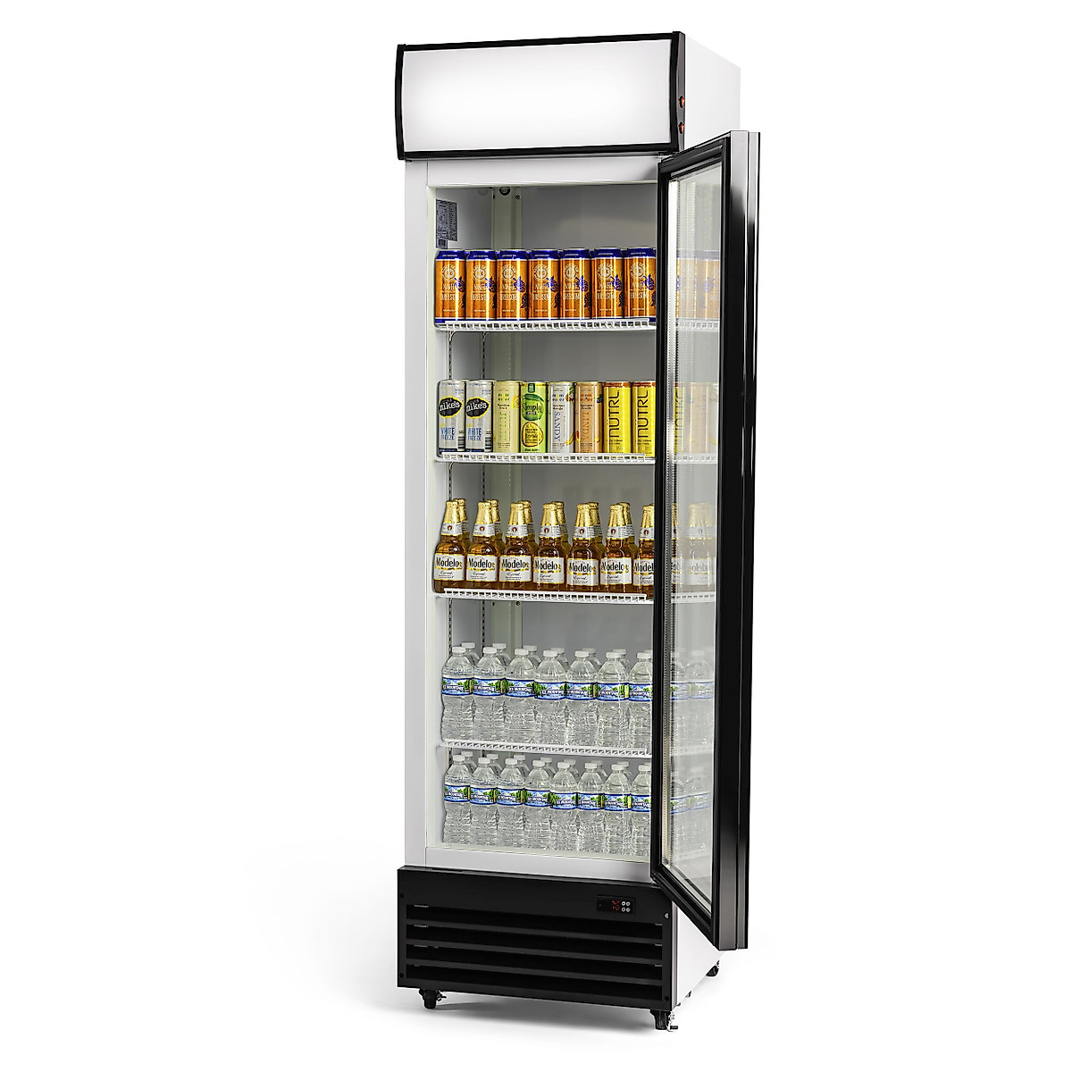 New Procool Refrigeration Glass Door Upright Display Beverage Cooler, Merchandiser Refrigerator; 12.7 Cubic Ft.