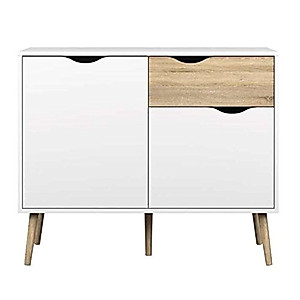 Tvilum Diana Sideboard with 2 Doors and 1 Drawer, White Oak