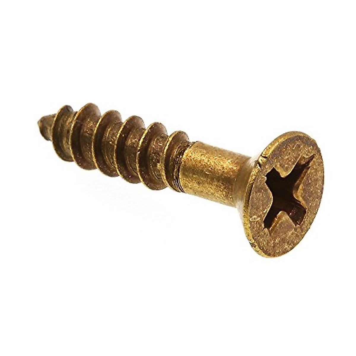 Prime-Line 9035052 Wood Screw, Flat Head Phillips, #8 X 3/4 in, Solid Brass, Pack of 100