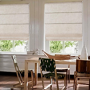 Hiifroy Roman Shades for Window, Light Filtering with Linen Texture Thermal Insulated Heat Blocking Window Blinds for Home Living Room Decor, Linen 20" W x 24" H