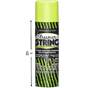Neon Blast Glow-In-The-Dark Streamer String - 3 oz. (1 Piece) - Fun Party Essential for Raves, Birthdays, Pranks, and Events