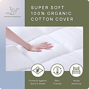 Plush Extra Thick Short Queen Mattress Topper for RV Camper(60x75 Inches), Cooling & Soft Pillow Top Mattress Topper with Cotton Cover, Overfilled Mattress Pad Cover for Firm Mattress