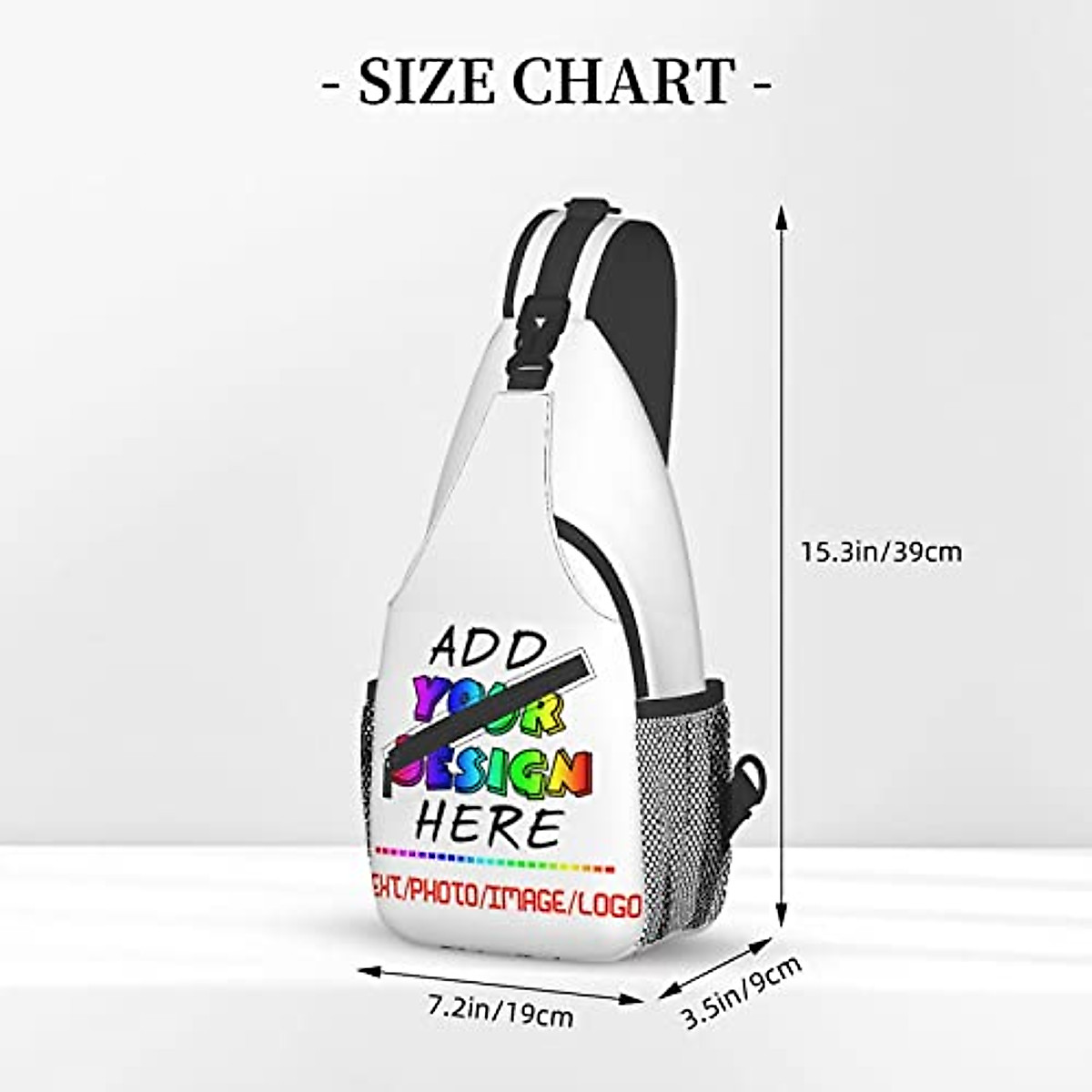 Custom Sling Backpack Personalized Crossbody Sling Bags Leisure Sports Outdoor Custom Bag For Men Backpack Optional Color Add Your Name Logo Text or Image Here