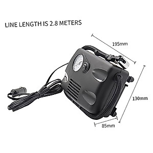 Vaguelly car tire inflator air inflator for Tires 12V Tire Inflator Electric Air Compressor High Pressure Tire Inflator Tire Inflator for Car tire Pressure Gauge Multifunction