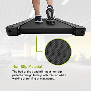 Home Office Portable Fitness Walking Jogging Treadmill with Remote Control, LED Display & Bluetooth Speaker (Without Handles)