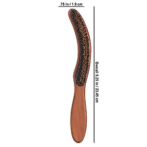 Redecker Natural Pig Bristle/Bronze Wire Hat Brush with Oiled Pearwood Handle, 9-1/4-Inches