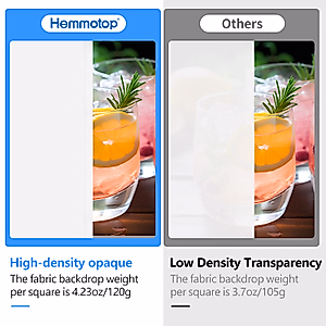 White Photography Backdrops for Photoshoot, HEMMOTOP 10x8 ft White Photo Backdrop Background Curtain, for Video Recording, Photographic Studio, Picture, Party, Photos, Product (Backdrop only)