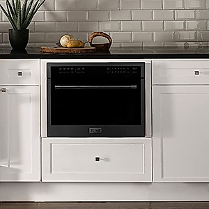 ZLINE 24" Built-in Convection Microwave Oven in Black Stainless Steel with Speed and Sensor Cooking
