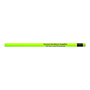 Pencil Guy Promotional Personalized Imprinted Neon Round Pencils- 500 per box