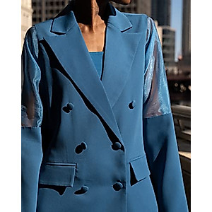 The Drop Women's Blue Sapphire Double Breasted Blazer by @signedblake, M