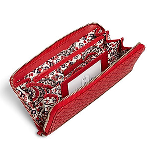 Vera Bradley Carryall RFID Accordion Wristlet, Leather, Cardinal Red