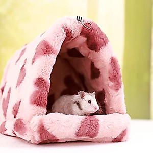 neolun Rat Bed Ferret Rodent Hammock Bed Hideout Cage Accessories Toy Bed for Guinea Pig Chinchilla Hedgehog Sugar Glider (Pink)
