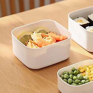 Kichvoe Cheese Keeper 5*2.5*2.5Inch White Rectangular Food Storage Container with Flip Top Lid, 700ML, , Phthalate Free, , Airtight, Refrigerator Storage, Hand Wash Only