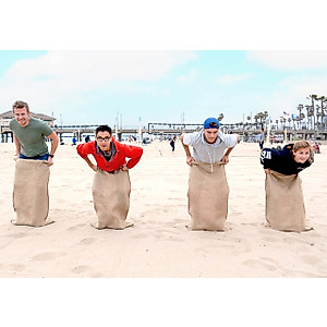 Sandbaggy - Large Burlap Bags 24" x 40" - Burlap Sack Race Bags for Kids & Adults - Premium Quality Burlap Bags for Vegetables- Bad Weather/Frost Protection - Pack of 4 - Great as Potato Sacks