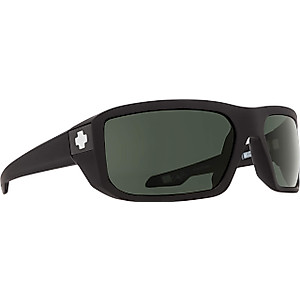 Spy Optic McCoy Sunglasses, Soft Matte Black/Happy Gray/Green