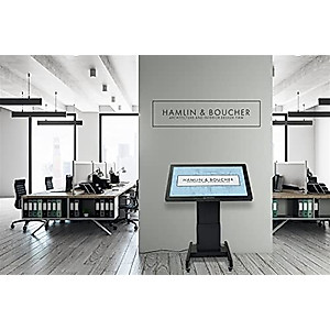 Displays2go Motorized Rolling TV Stand, 4 Wheels, Remote Controlled, Fully Adjustable - Black (DGMLTSBK)