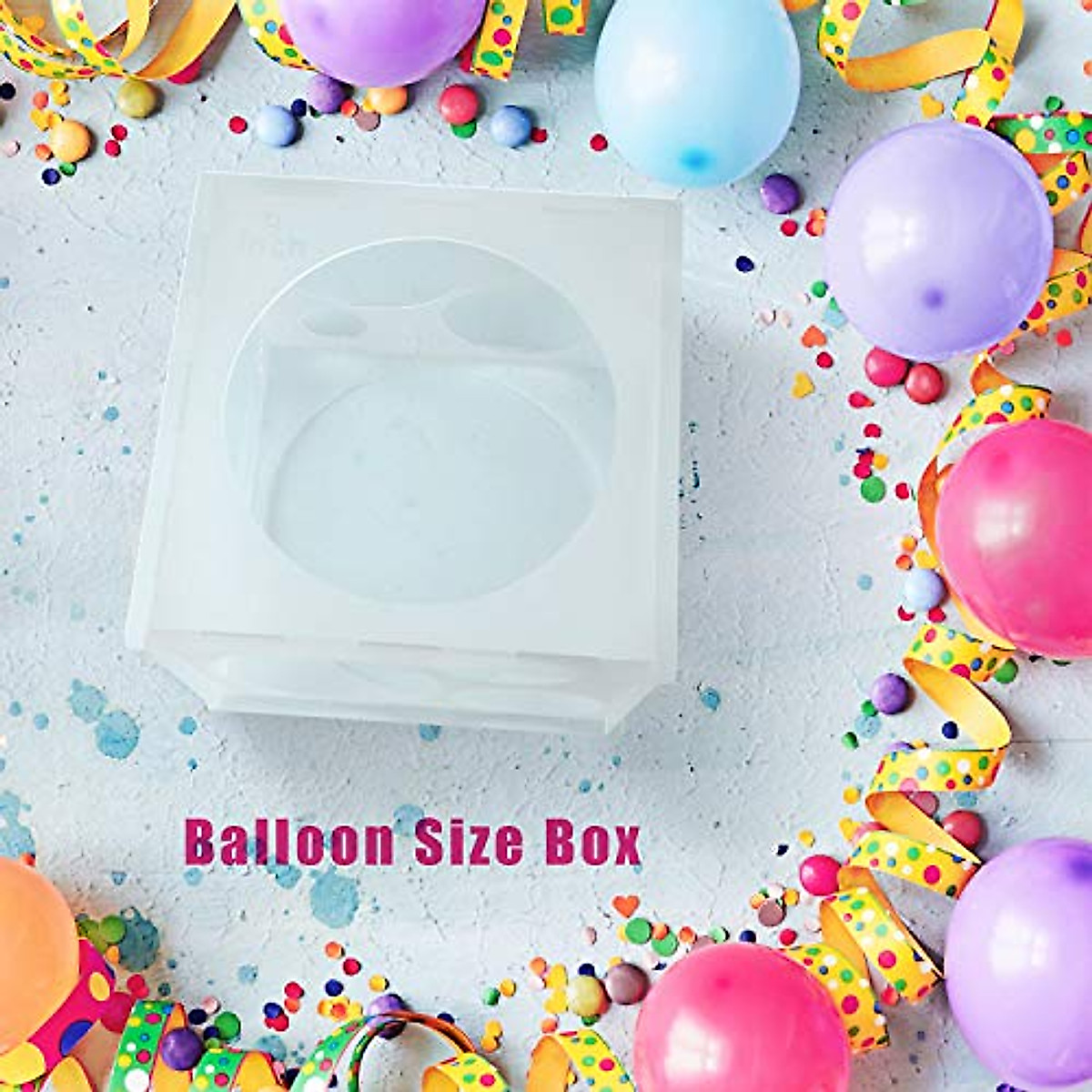 11 Holes Collapsible Plastic Balloon Sizer Cube Box Balloon Measurement Tool for for Birthday Wedding Party Balloon Decorations, 2-10 Inch (1 Piece)