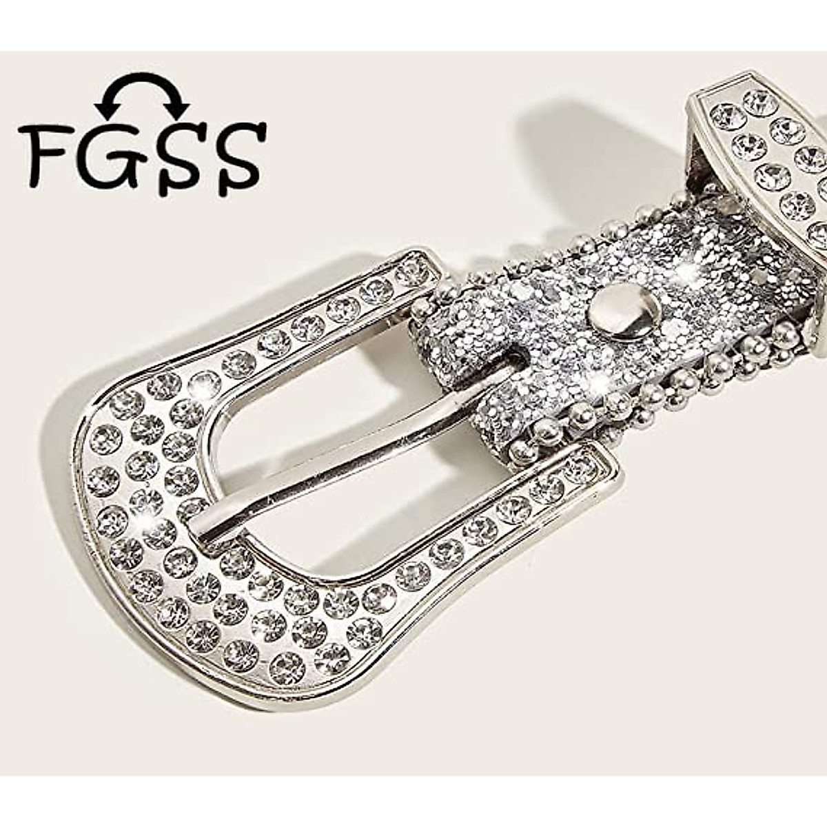 Rhinestone Belts for Women Western Cowgirl Bling Skinny Leather Belt for Jeans Pants Dresses (Fit for 27"-39")