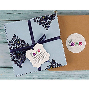 Soimoi Block Print Precut 5-inch Cotton Fabric Quilting Squares Charm Pack DIY Patchwork Sewing Craft