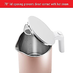 ZWILLING Enfinigy 1.56-qt Cool Touch Stainless Steel Electric Kettle Pro, Tea Kettle, Rose