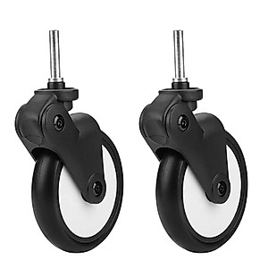 Yaami Wheel Set for Baby Jogger, Baby Strollers Rubber Wheels Accessories Wheel Kids Carriage with Tools Strollers Replacement Caster Wheels Set(1 Pair Front)