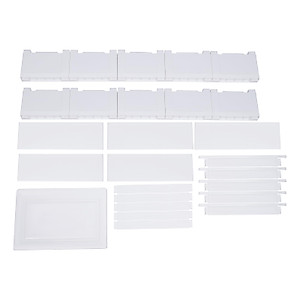 Fermoirper Storage Drawers 5 Drawer Storage Organizer 17.72 * 11.81 * 33.07in Plastic Drawers Stackable Clothes Drawer Plastic Dressers With Drawers Vertical Storage Tower（White）