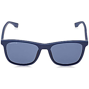 Lacoste Men's L860S Rectangular Sunglasses, Matte Blue/Blue, 56 mm