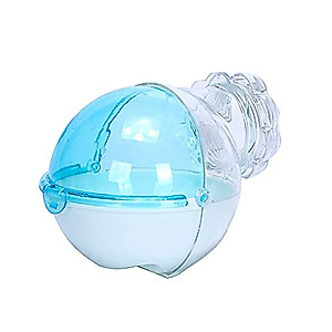Qoyntuer Small Animals Sand Bathroom Cage Toilet Bathtub,Hamster External Toilet Bathroom Sand Bathing Box Removable Toilet Bathtub Sand Bath Container Pet Toy Acrylic Hamster Bathroom Cage (Blue)