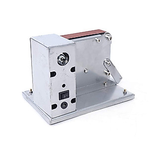 Belt Sanding Grinder Machine 795 Motor Model Mini Belt Sander Knife Sharpener Electric Sanding Belt Machine Mini Belt Sander Polisher 4500~9000rpm for Woodworking, Metal Working, Knife Making