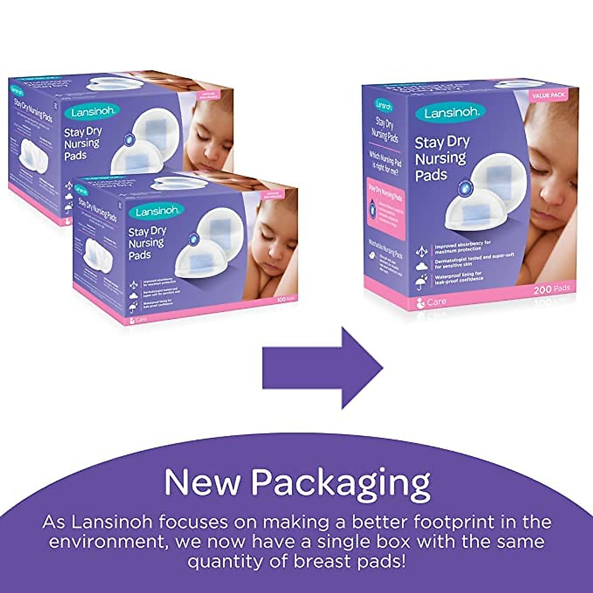 Lansinoh Disposable Nursing Pads - 100 Count 2PC