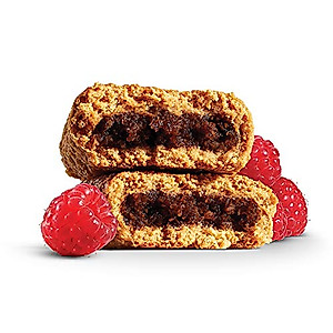 Nature’s Bakery Whole Wheat Fig Bars, Raspberry, Real Fruit, Vegan, Non-GMO, Snack bar, 1 box with 12 twin packs (12 twin packs)