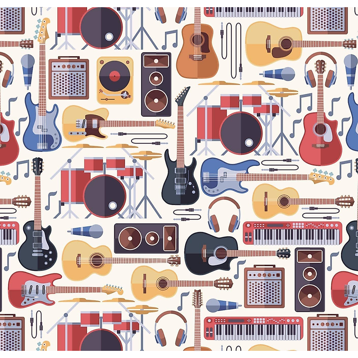 Stesha Party Musical Gift Wrap, Music Present Wrapping Paper - 30 x 20 Inch (3 Sheets)