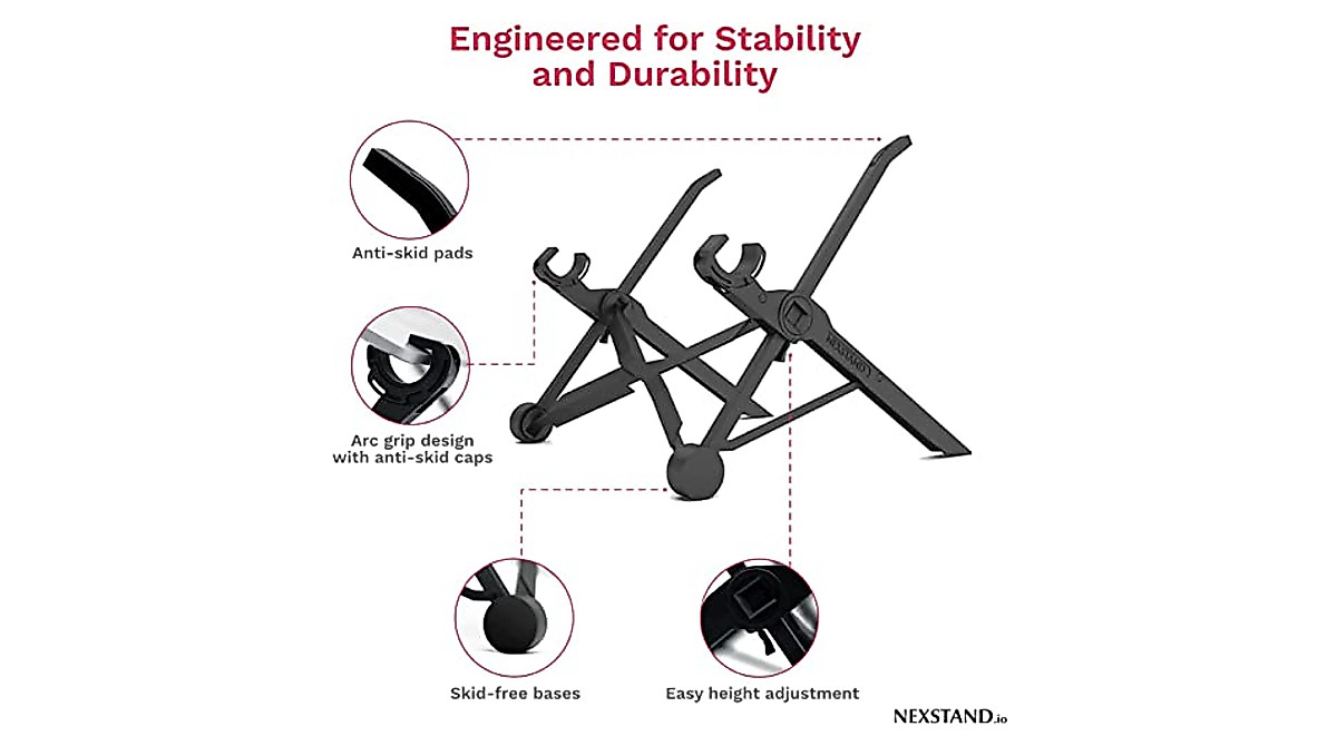 Nexstand Portable Laptop Stand for Ergonomic Comfort & Versatility