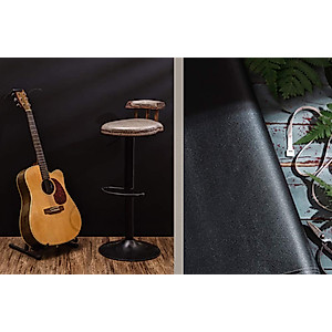 Taamall Self Adhesive Solid Color Matte Textured Vinyl Paper Peel Stick Waterproof Shelf Drawer Liner Cabinet Sticker 15.8inch by 98inch (Black)