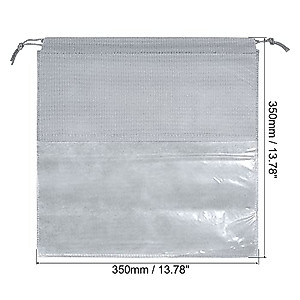 PATIKIL 13.8 Inch Non-Woven Fabric Handbag Dust Cover, 5 Pack Dustproof Storage Organizer Drawstring Bag for Handbags Purses, Gray