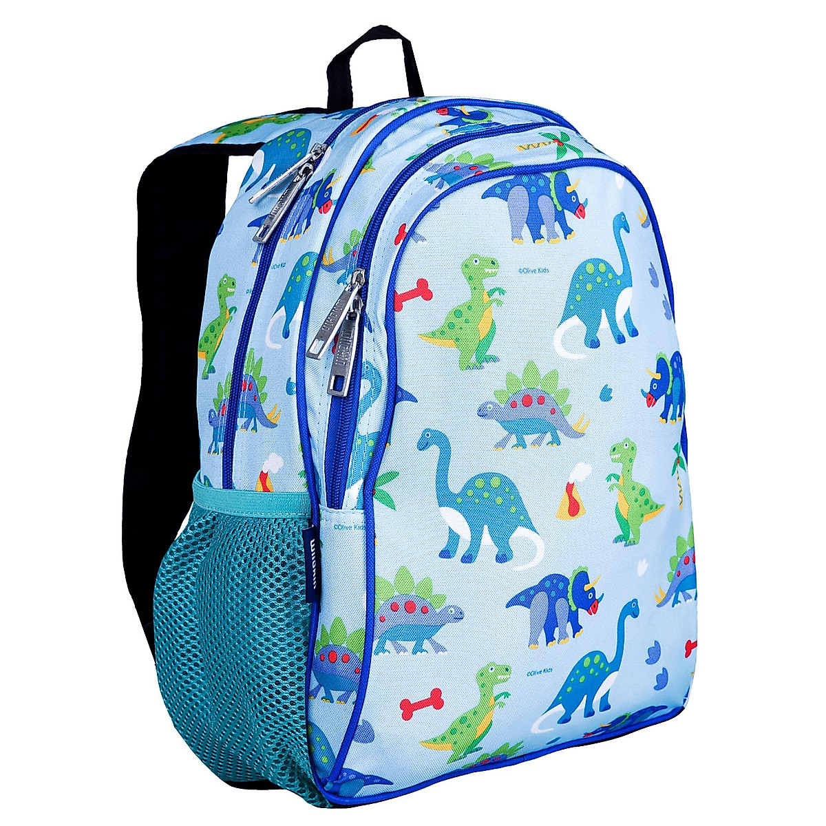 Wildkin 15-inch Kids Backpack – Durable, Padded, Adjustable for School & Travel - Dinosaur Land