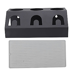 Soda Bottle Holder, Soda Bottle Draining Rack 3 Holes Anti Scratch Non Slip for Home (Black)