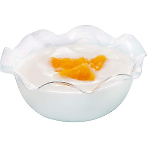 Qixivcom 50 Pack 4 Oz Flower Shaped Plastic Ice Cream Dessert Bowls Dessert Cup Disposable Sundae Bowl Parfait Snack Salad Bowls Tasting Sample Cup Appetizer Serving Bowl for Party Wedding Favor