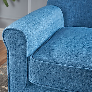 Christopher Knight Home Mariah Mid-Century Modern Loveseat, Muted Blue