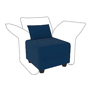 LLappuil Modular Sectional Storage Couch Ottoman Seats，Storage Ottoman Footrest Modules and Seat Cube Grey