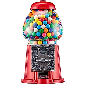 Classic Red Gumball Machine - Metal 11-Inch Antique Style for 0.62 Inch Gumballs, Candy or Nuts - Accepts any USA Coin by American Gumball Company