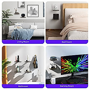 Speaker Shelf Wall Mount Stand for JBL Flip 6, Flip 5, Flip 4, Clip 4, Clip 3, Go 3, Go 2, for Bose SoundLink Color II, Revolve Series II, Speaker Shelf for JBL, Bose Space-Saving Mount (Pack of 2)
