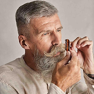 KENT 81T "Freddie" Handmade Beard Mustache Comb - Extra Small. Unbreakable Fine Toothed Beard and Moustache Combs Pocket Size for Facial Hair Grooming. Hand-Made Saw-Cut & Polished