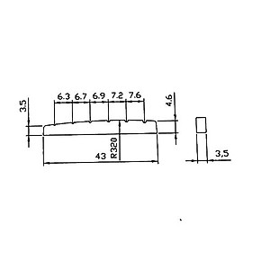 Guyker 43mm Guitar Nut Pre-Slotted – Brass Nuts Replacement for Strat Tele ST TL style Electric Guitar