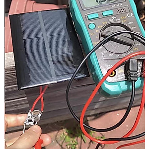 Fielect 5Pcs 1.5V 0.65W Small Solar Panel Polysilicon Mini Solar Cells DIY Electric Toy Materials for Battery Power, 80x60mm