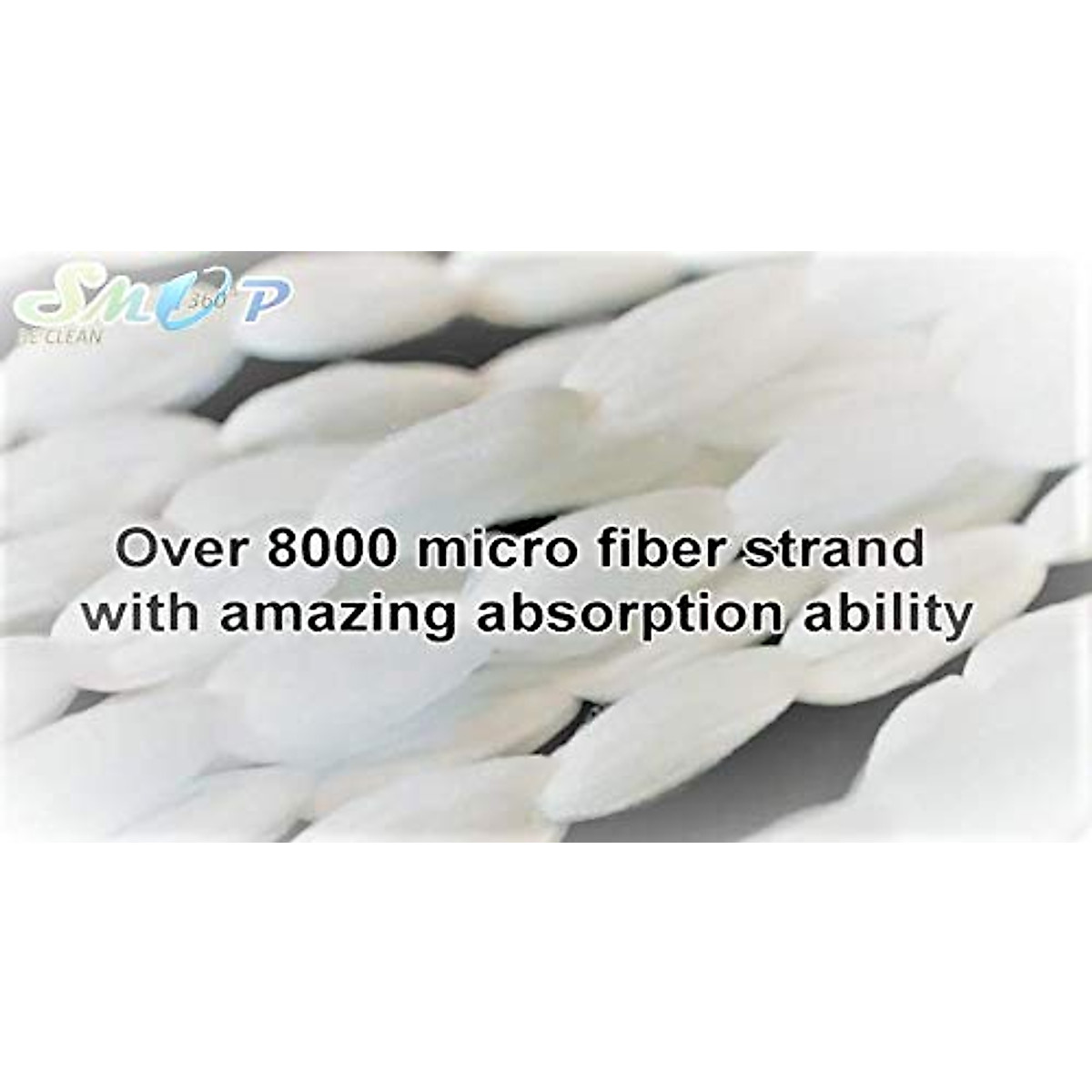 SMOP 360 Spin Mop Commercial, Microfiber, Bucket, Floor Cleaning System for Stores and Households, Cart with Wheels, Replacement Head