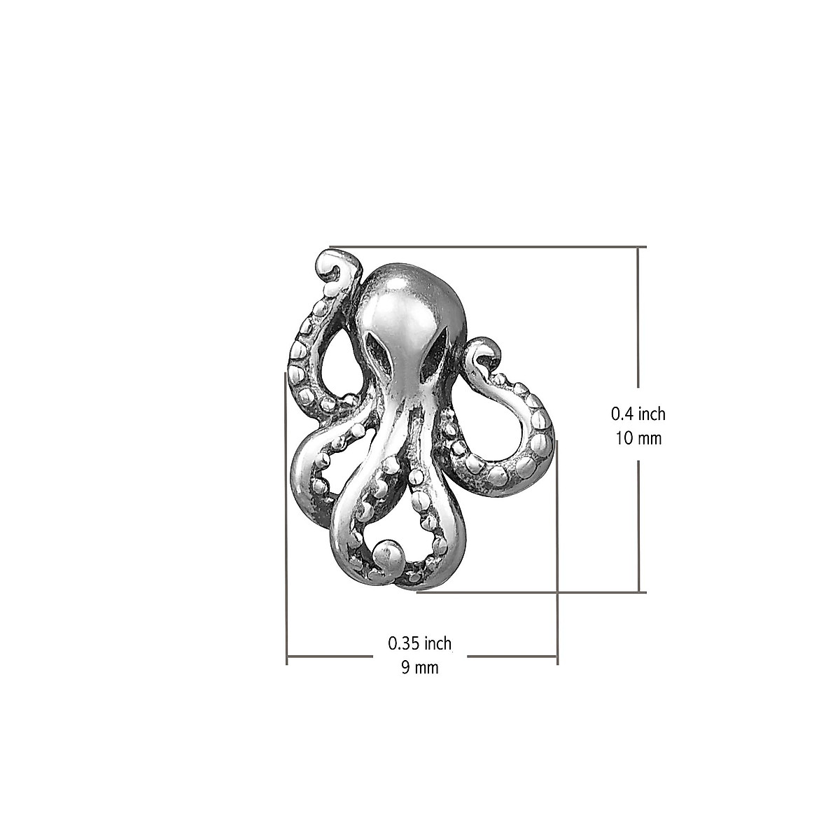 Boma Jewelry Sterling Silver Octopus Stud Earrings