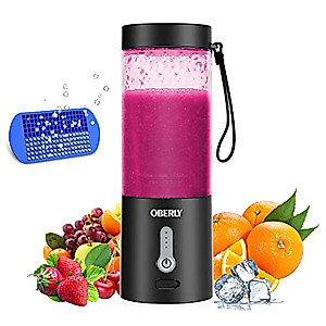 Blend Portable Blender Jet for Shakes and Smoothies, OBERLY Personal Travel Blender for Protein with 4000mAh USB Rechargeable Battery, Crush Ice, Frozen Fruit and Drinks, 18 oz Mini Travel Cup