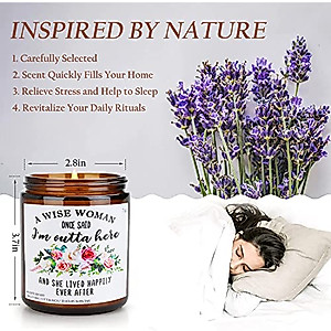 Retirement Gifts for Women- Best Retirement Gifts for Mom, Sister, Wife, Her, Friends, Nurse, Teacher,Coworkers Happy Retirement Lavender Scented Candle
