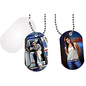 Custom Photo Double Sided Dog Tag with Chain